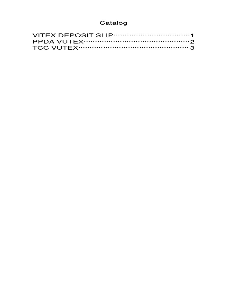 Vitex Deposit Slip Catalog | PDF | Home & Garden | Computers