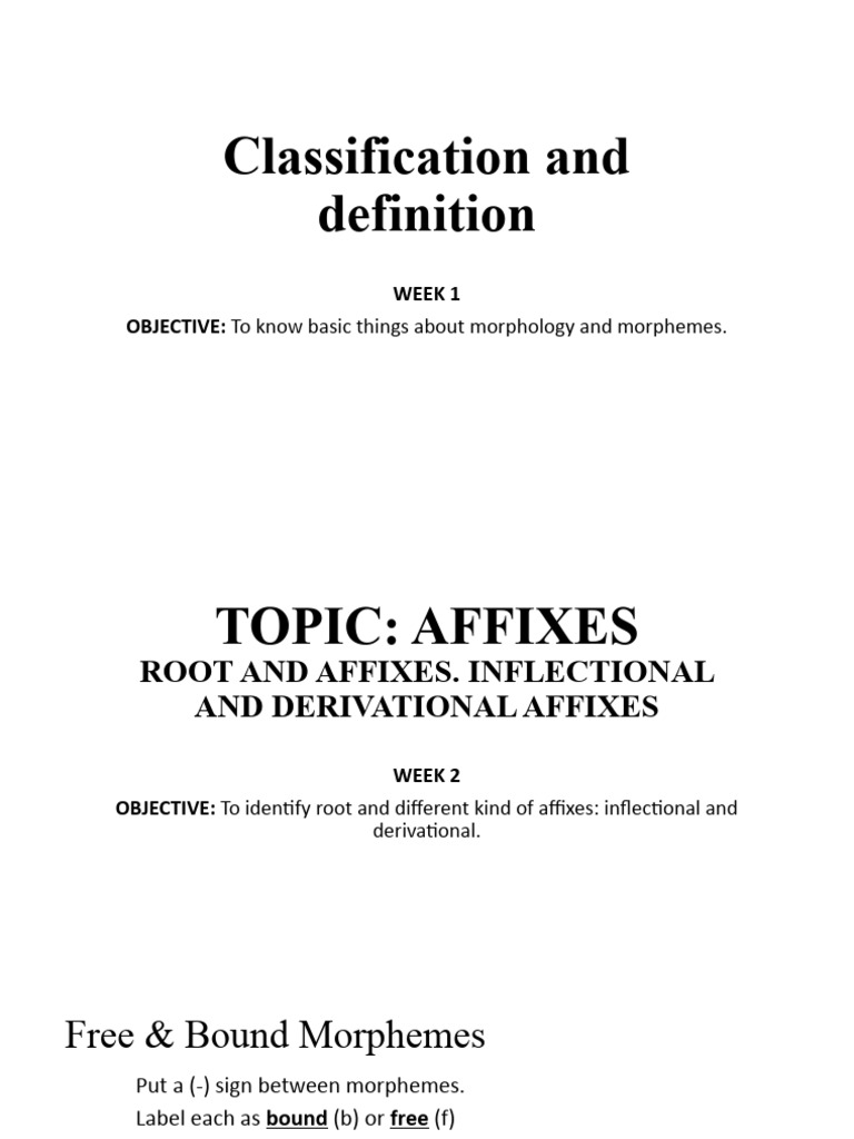 Root and Affixes | PDF | Word | Languages