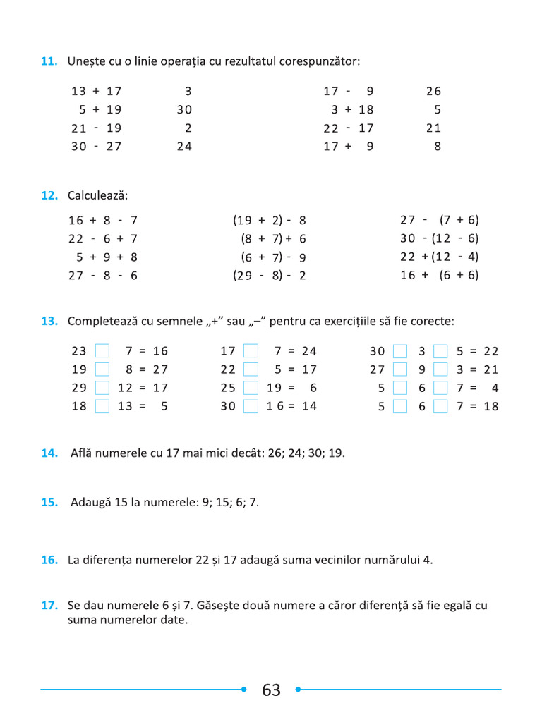 Culegere - Matematica - Clasa 1-64 | PDF