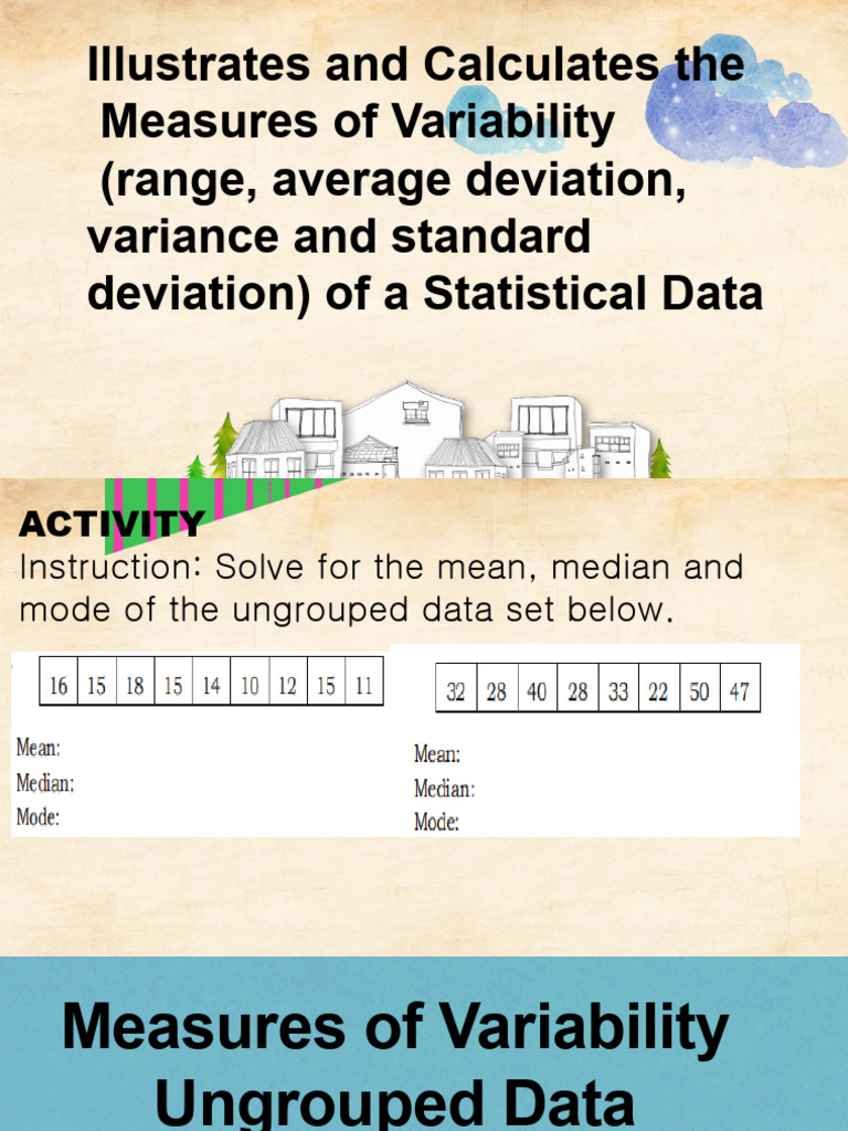 Measure of Variability Ungrouped Data | PDF | Standard Deviation | Mean