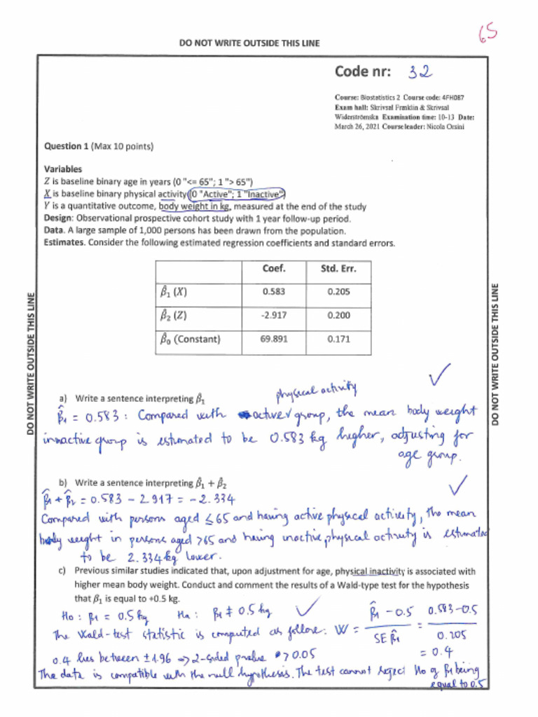 Biostats II 2021 | PDF