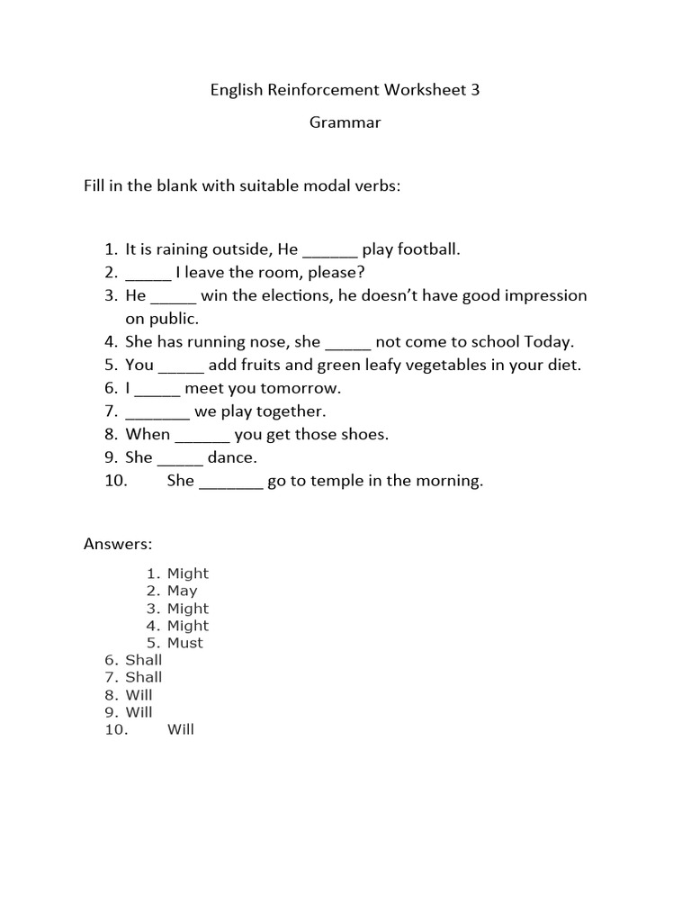 English Reinforcement 3 - Grammar G6 | PDF | Semantic Units | Syntax