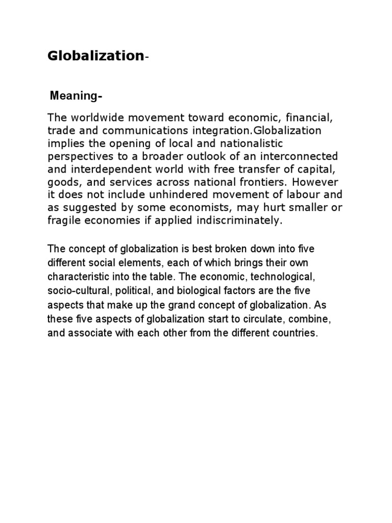 Globalization | PDF | Politics | Social Science