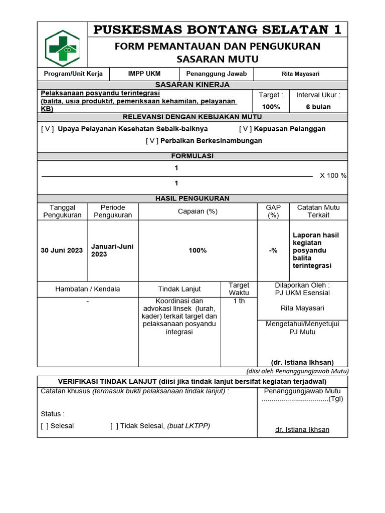 Format Fix Pengukuran IMPP UKM 2023 | PDF