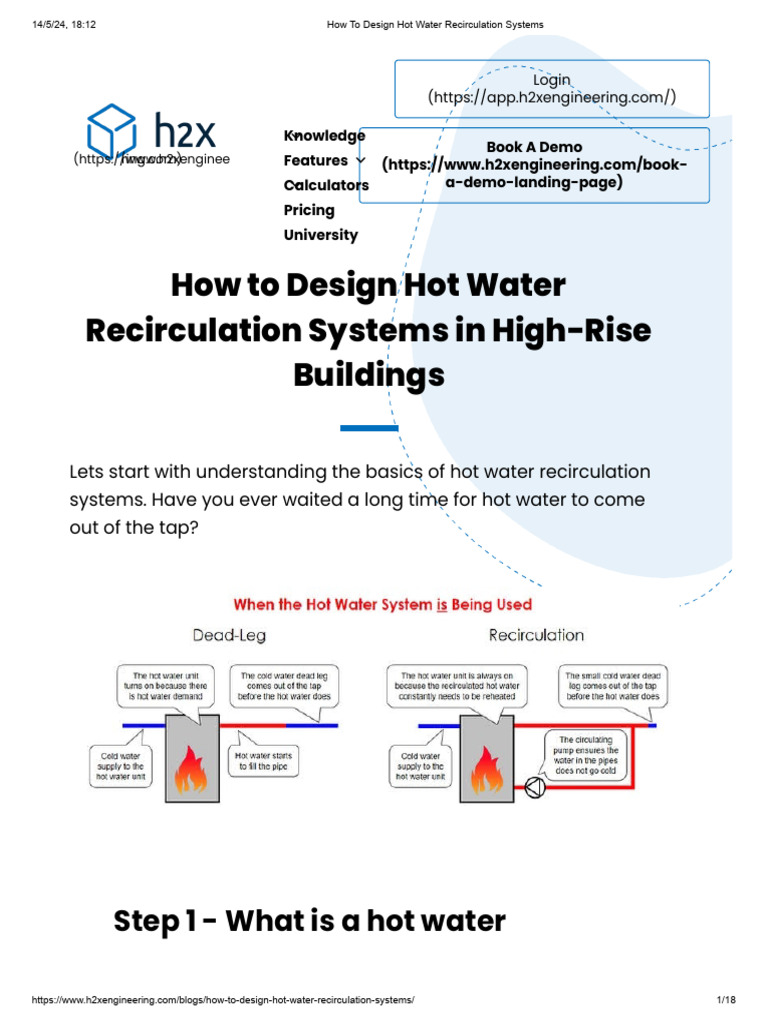 How To Design Hot Water Recirculation Systems | PDF | Water Heating | Water