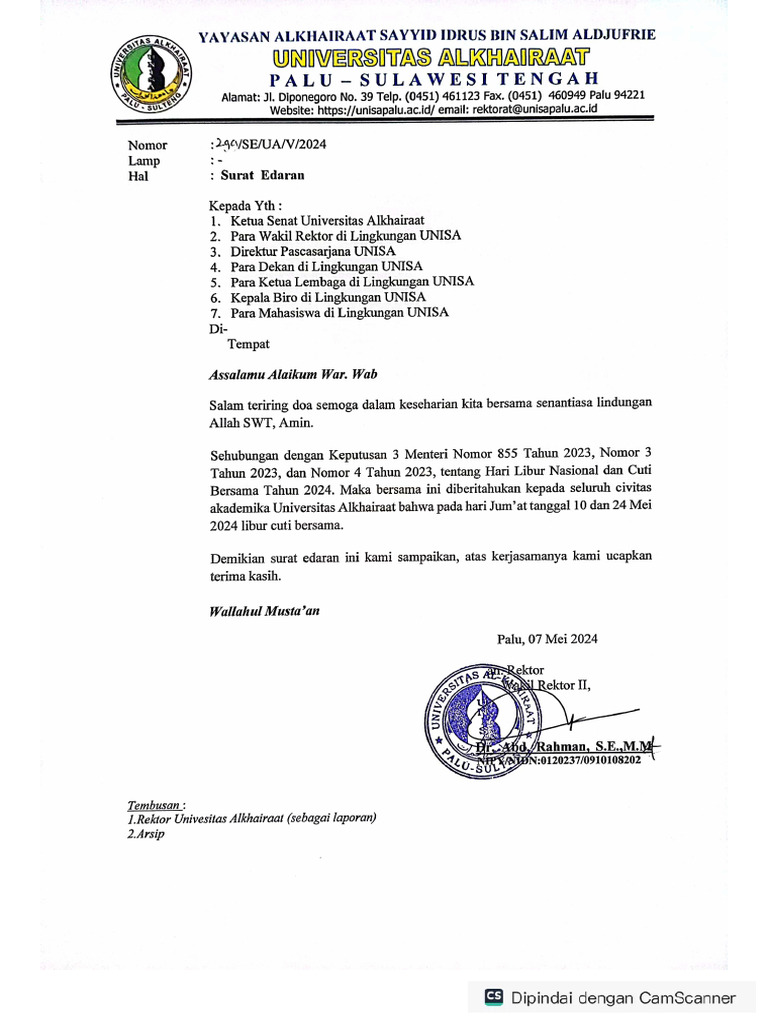 Surat Edaran | PDF