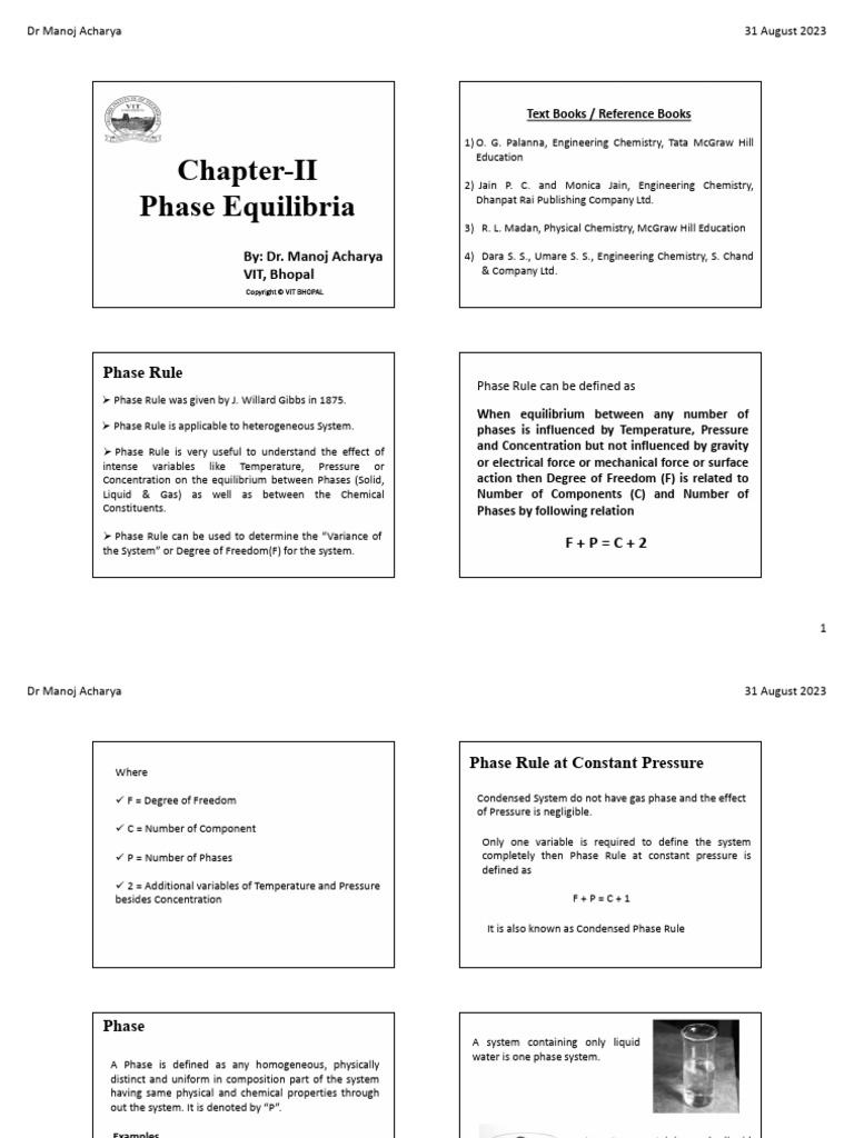 Module 2 Phase Rule Equilibria | PDF | Phase Rule | Alloy Module 2 Phase Rule Equilibria | PDF | Phase Rule | Alloy