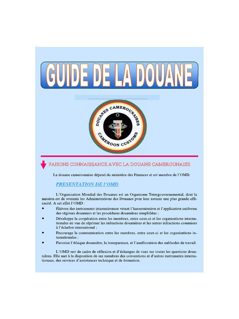 Guide Des Douanes | PDF