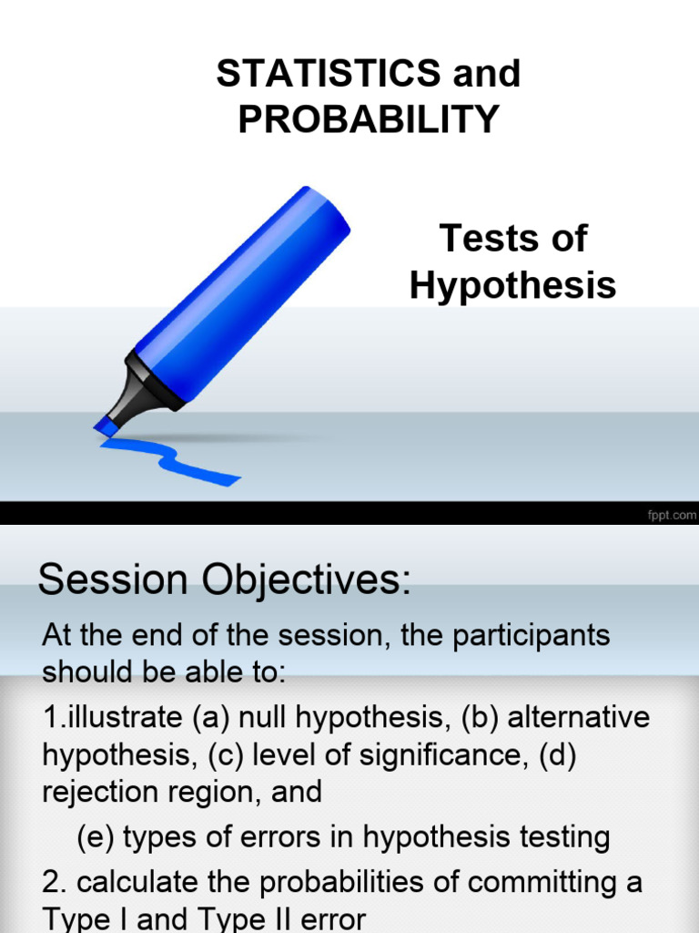 Hypothesis Testing Overview | PDF | Statistical Hypothesis Testing | P ...