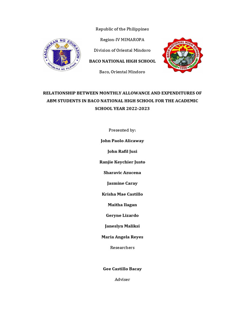Group 3- Title Page | PDF