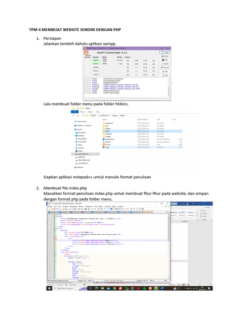 TPM 4 Membuat Website Sendiri Dengan PHP | PDF