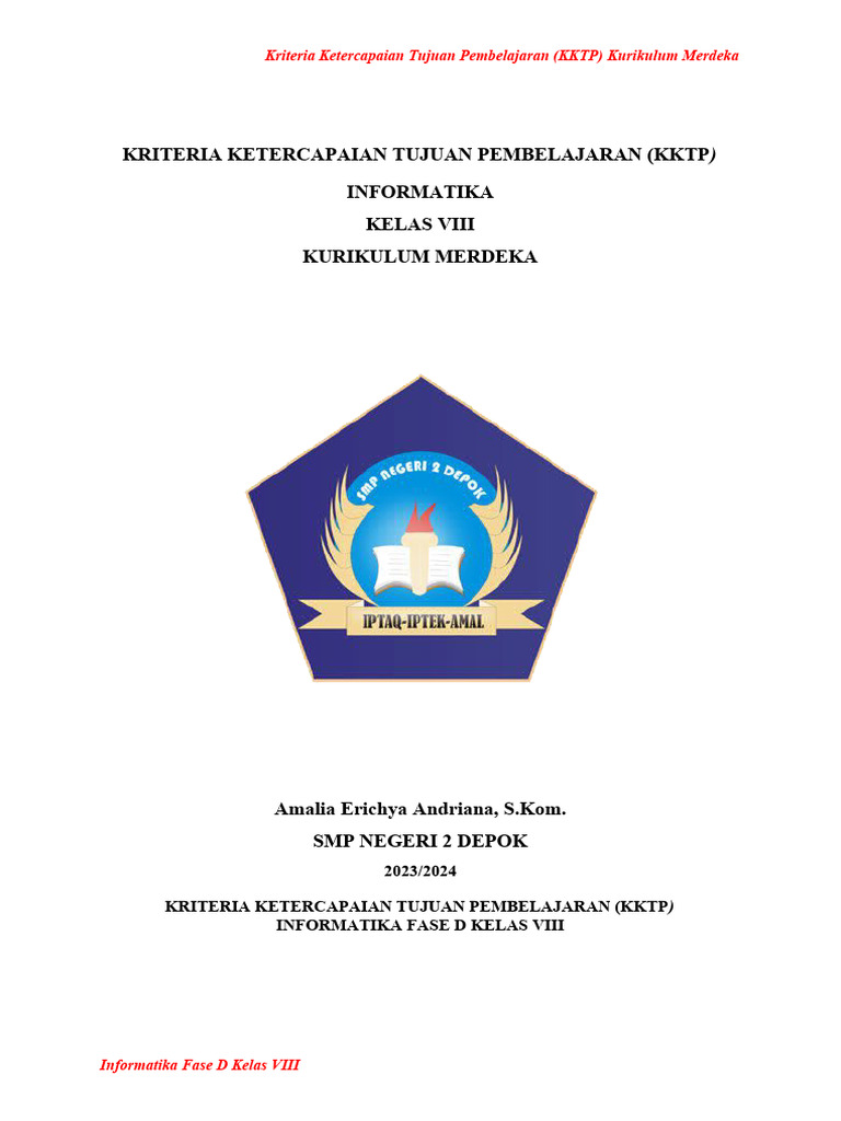 KKTP Informatika KLS 8 | PDF | Komputer