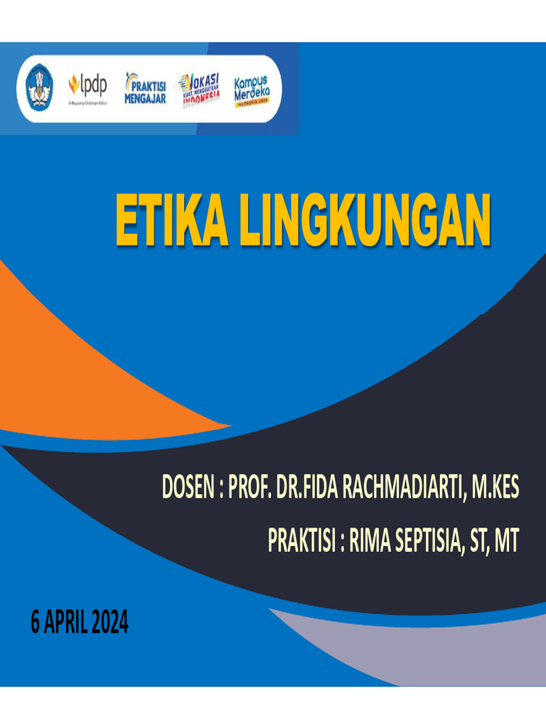 Definisi dan Prinsip Etika Lingkungan | PDF