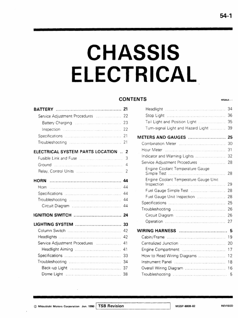54 Chassis Electrical | PDF | Troubleshooting | Electrical Engineering