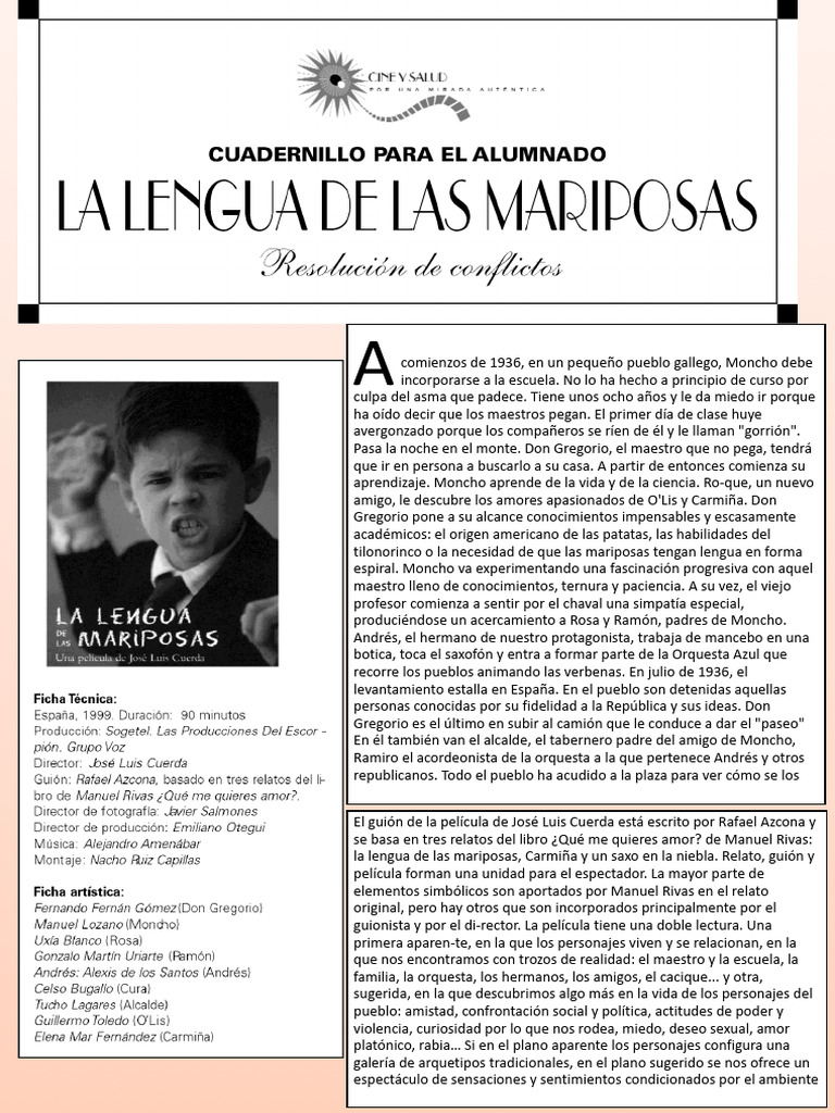 La lengua de las mariposas: Moncho y Don Gregorio | PDF