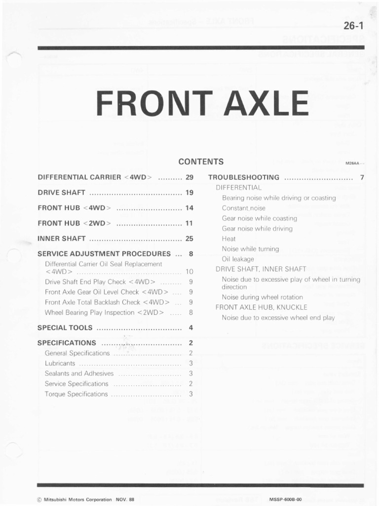 Minicab Front Axle | PDF | Manufactured Goods | Machines