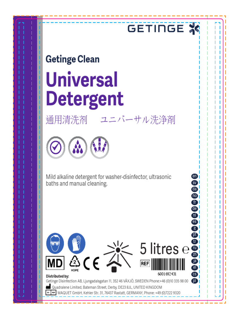 Label Universal Detergent 5l All Lang Revb | PDF