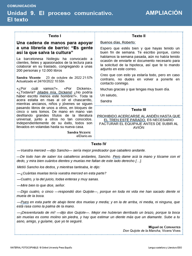 u9_amp_sol_comunicacion_proceso_comunicativo_text (1) | PDF | Don Quijote