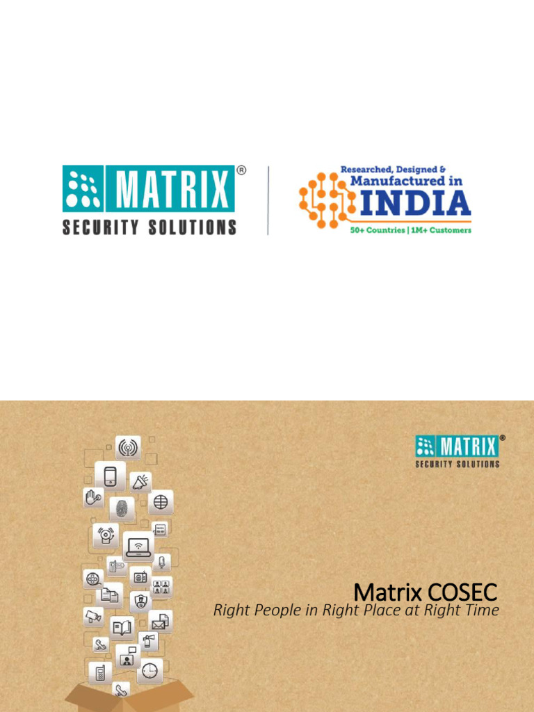 Presentation Matrix COSEC For End Users | PDF | Access Control | Computing