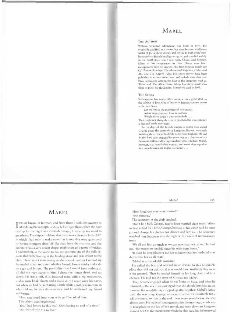 Mabel | PDF | W. Somerset Maugham