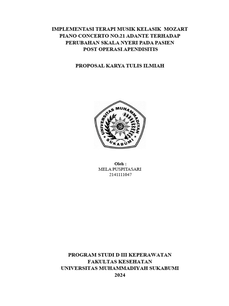 Terapi Musik Klasik untuk Nyeri Pasca Operasi | PDF | Sains & Matematika