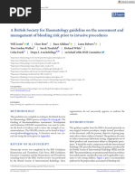 BSIR Guidelines for Anticoagulation Management | PDF | Medicine | Drugs