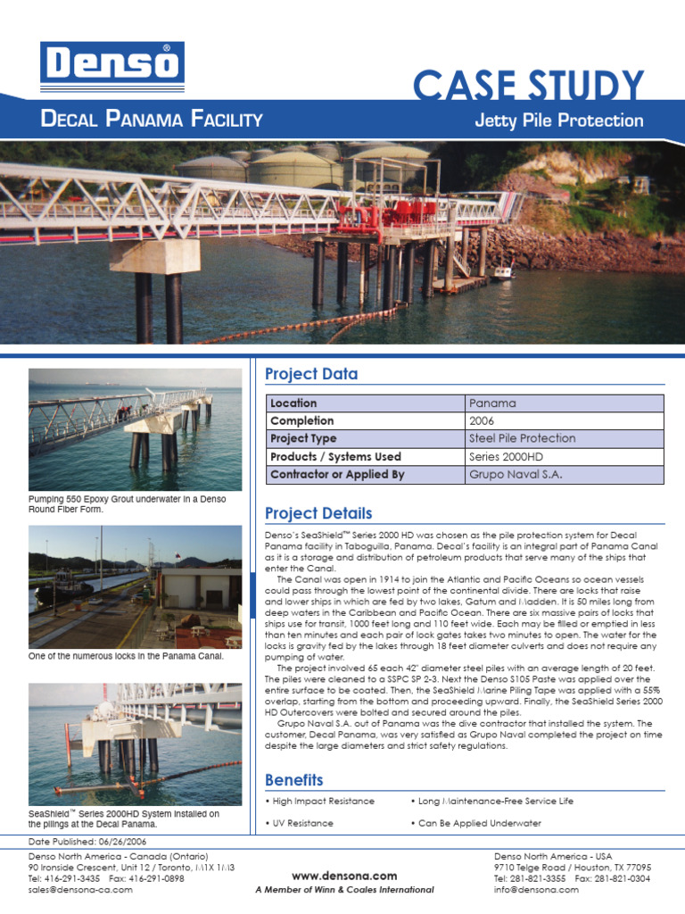 Decal Panama Facility Denso Case Study | PDF | Panama Canal | Deep Foundation