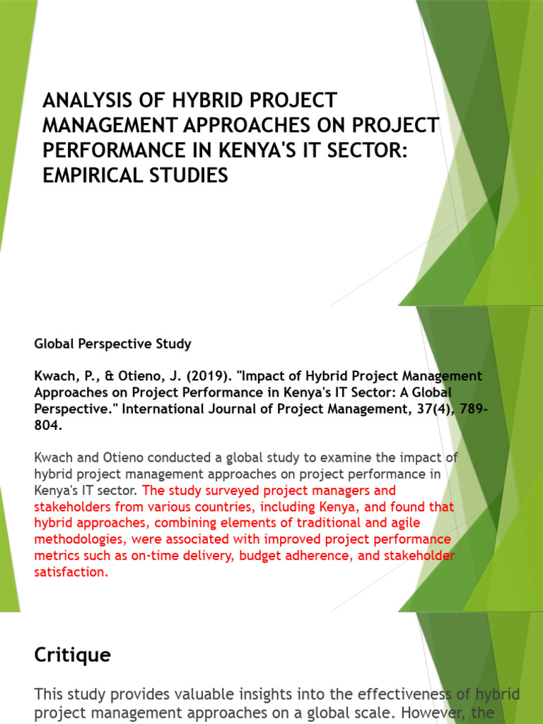 Group 2 - HEPM 3204 Project Management Empirical Studies | PDF | Project Management | Kenya