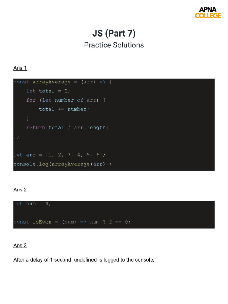 JS Part 7 (Ans) | PDF