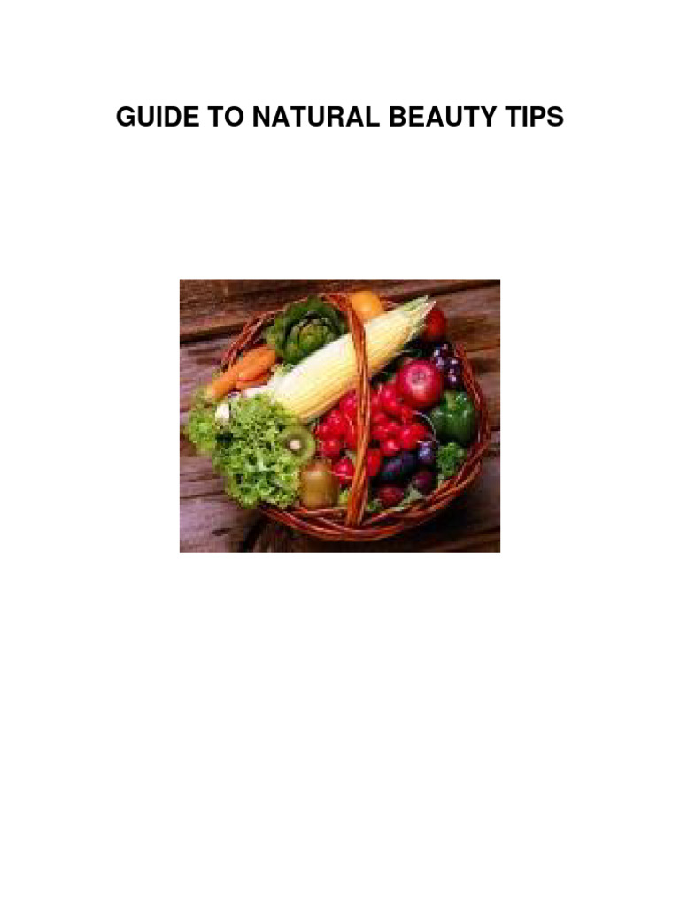 Guide To Natural Beauty Tips | PDF | Copyright | Shampoo