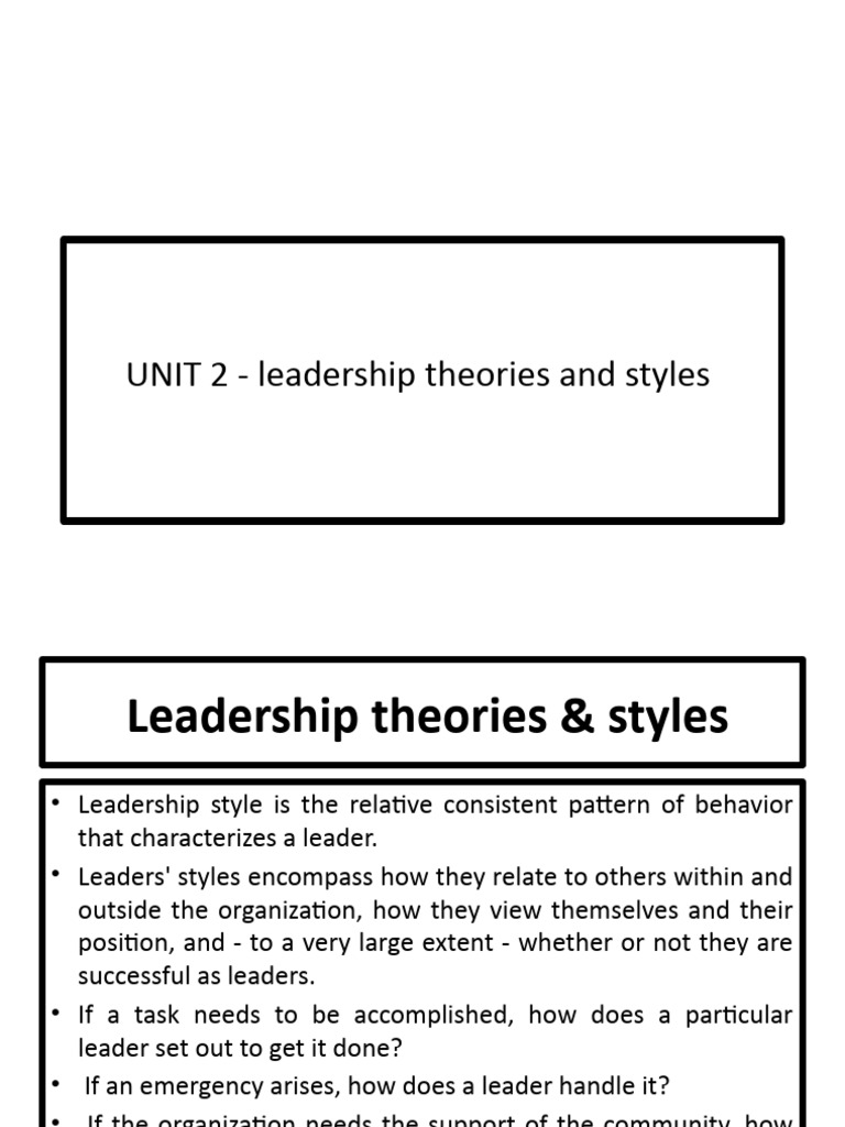 Leadership and Change Managment Ch-2 | PDF | Transformational ...