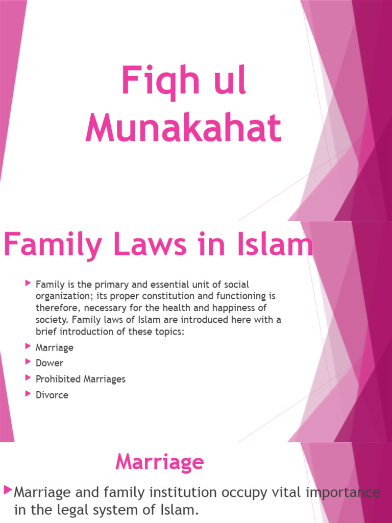 Islamic Family Law: Marriage & Divorce | PDF | Marriage | Sharia