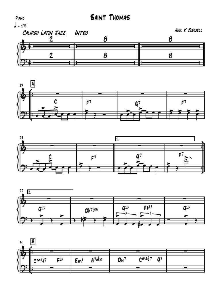 Saint Thomas Piano | PDF