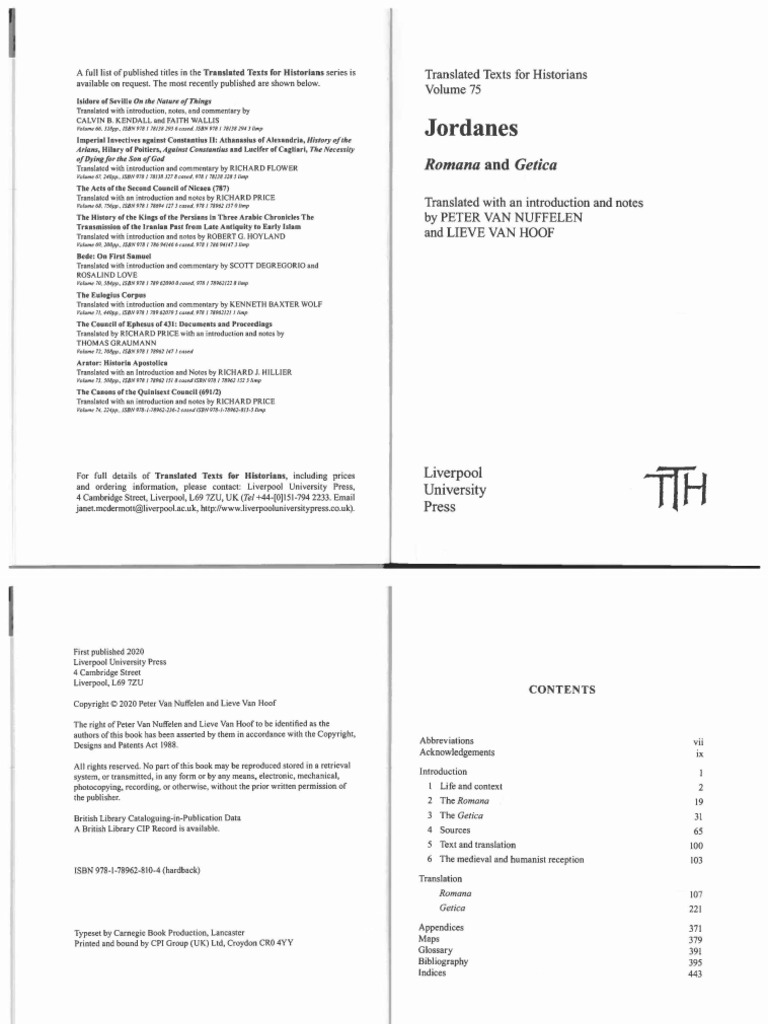 Jordanes, Romana Og Getica | PDF | Social Science