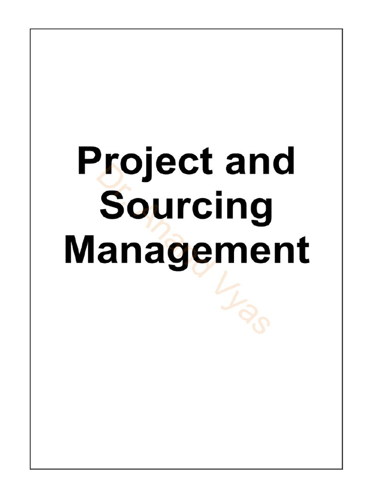 OM_2 Project & Sourcing Management | PDF