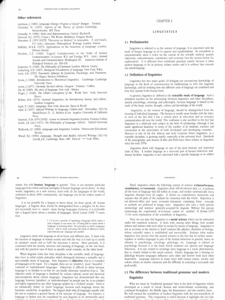 Chapter Linguistics | PDF