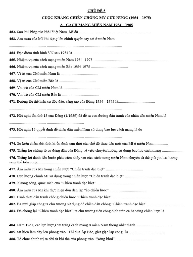 T Khoá LSVN 1954 1975 | PDF