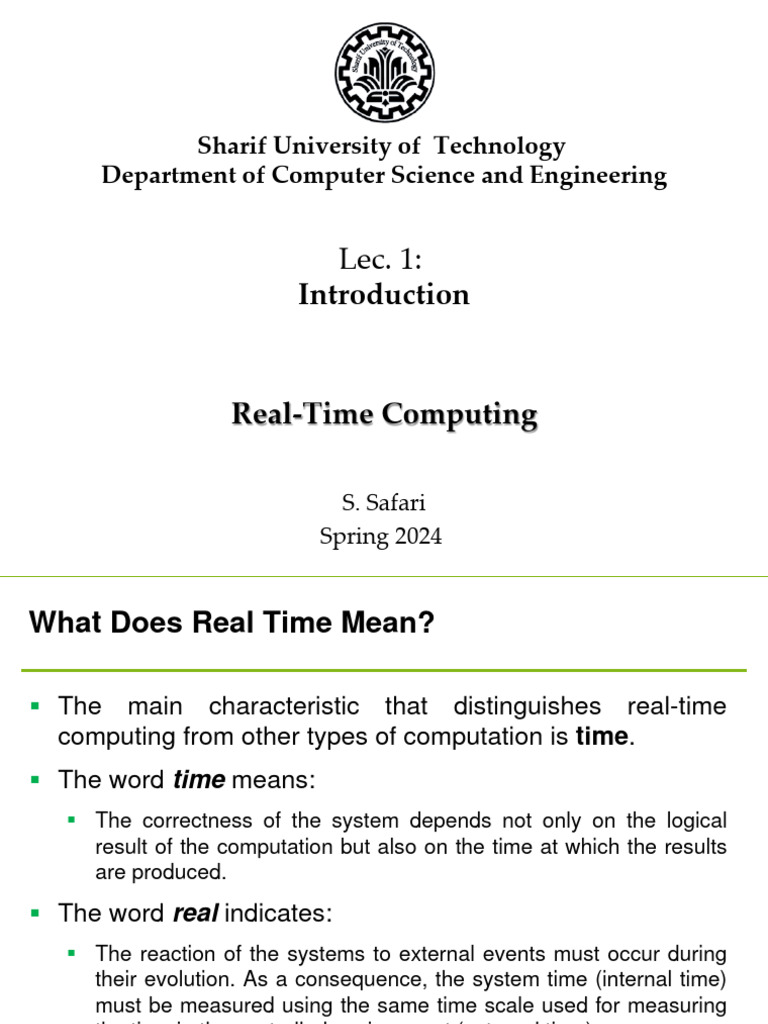 Introduction | PDF | Real Time Computing | Scheduling (Computing)