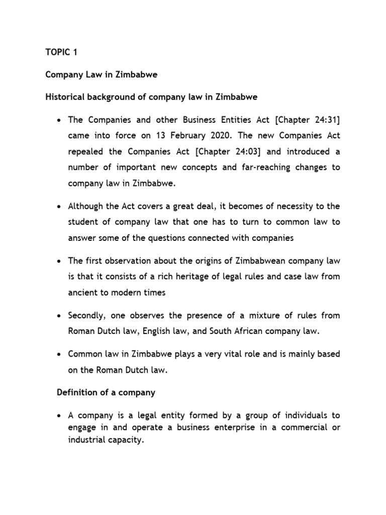 TOPIC 1 - Introduction To Company Law | Download Free PDF | Piercing ... TOPIC 1 - Introduction To Company Law | Download Free PDF | Piercing ...