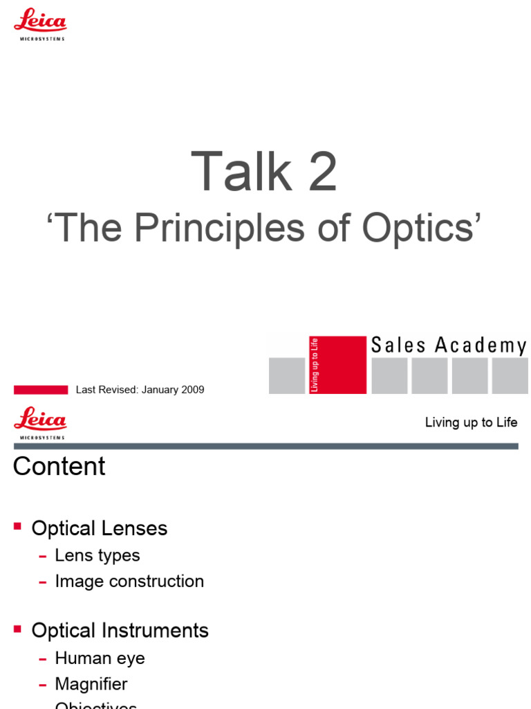 Understanding Optical Lenses and Instruments | PDF | Optics ...
