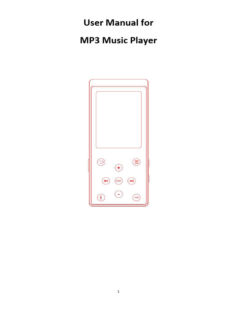 User Manual For MP3 Music Player | PDF | Menu (Computing ...