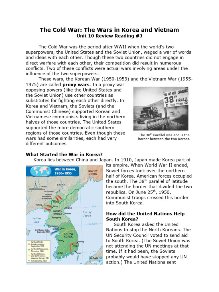 Cold War Proxy Wars: Korea & Vietnam | PDF | Vietnam War | Vietnam