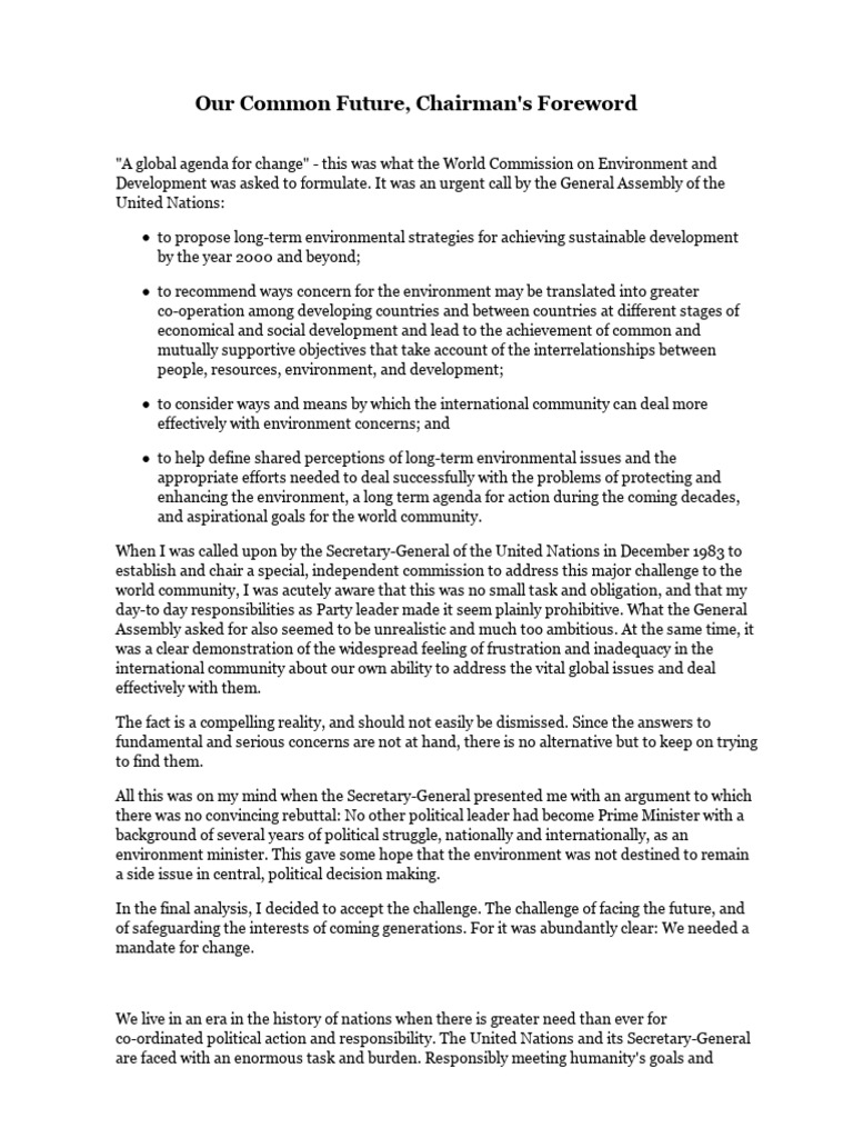 5 - PDFsam - Our Common Future | PDF | United Nations | International Relations
