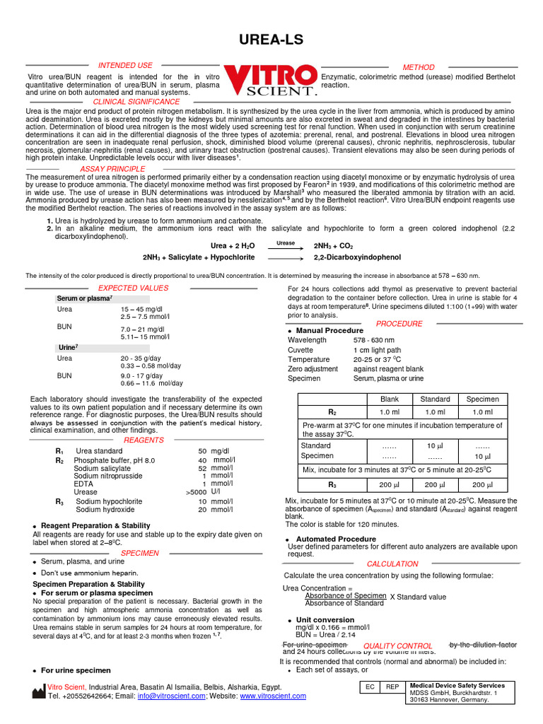 Urea LS | PDF | Urea | Kidney