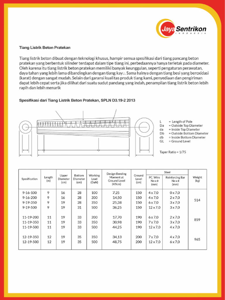 Spun Pole Brosur | PDF