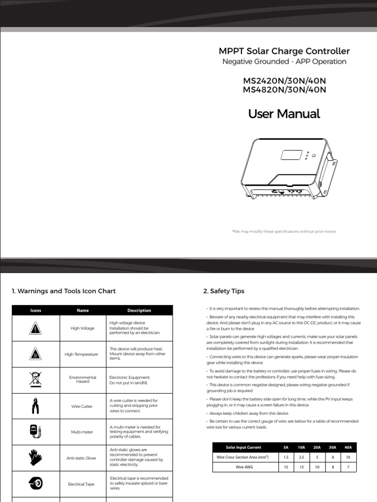 MS User Manual | PDF | Solar Panel | Photovoltaic System