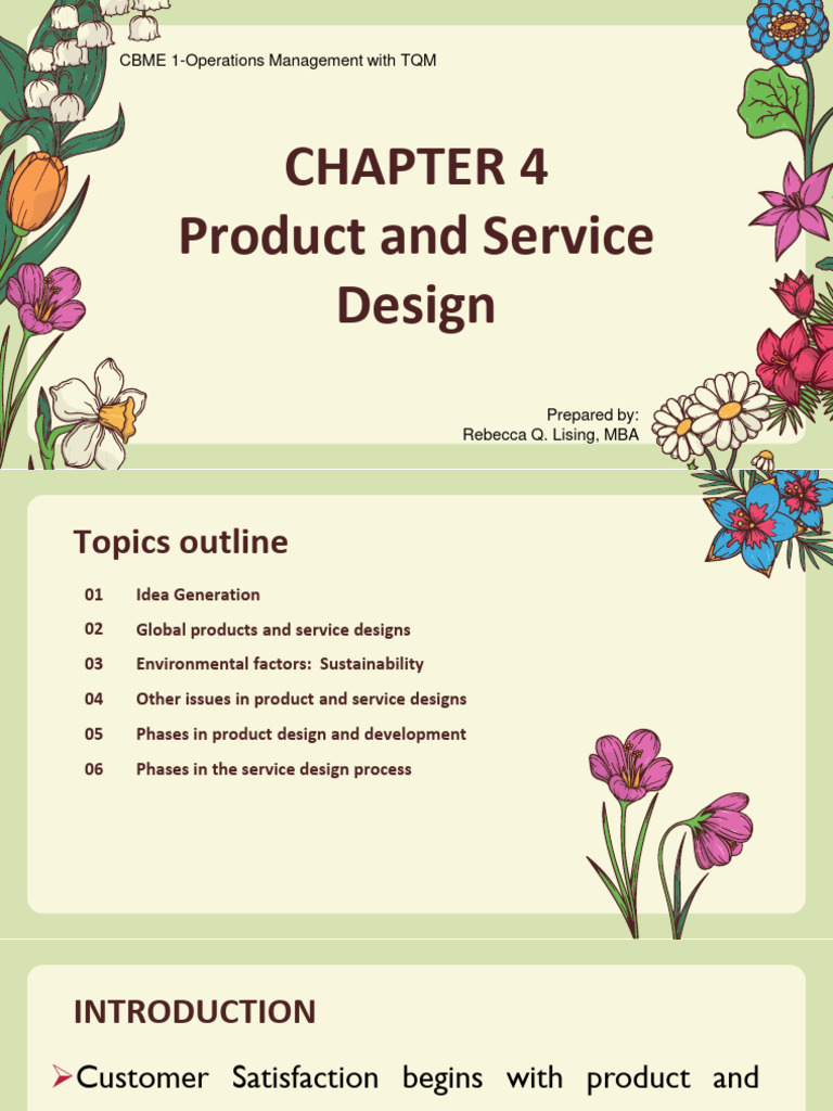 Product and Service Design | PDF | Marketing | Life Cycle Assessment