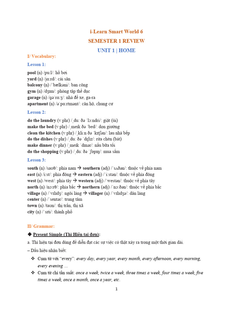 Ta6 Isw - Semester 1 Review | PDF