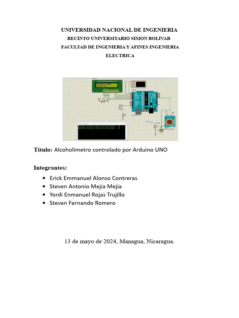 Proyecto Microcontroladores | Descargar gratis PDF | Microcontrolador | Arduino