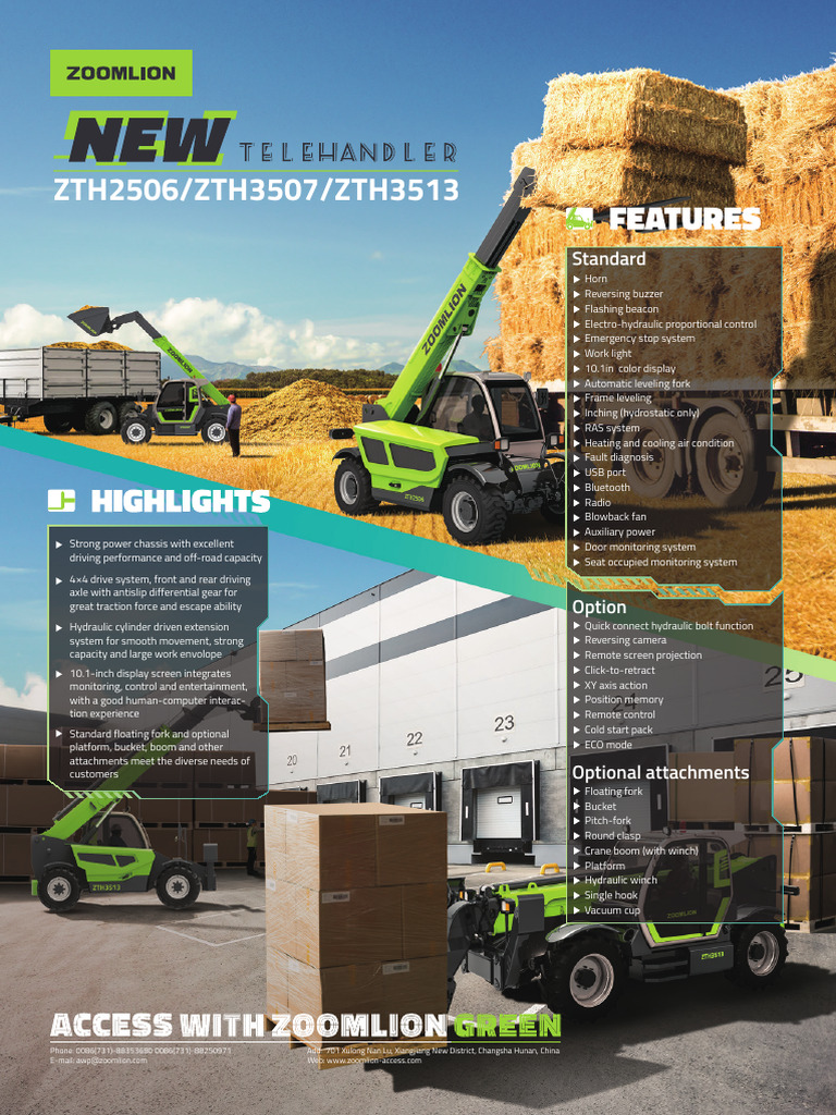 32-ZOOMLION Telehandler ZTH3513 | Download Free PDF | Pump | Horsepower